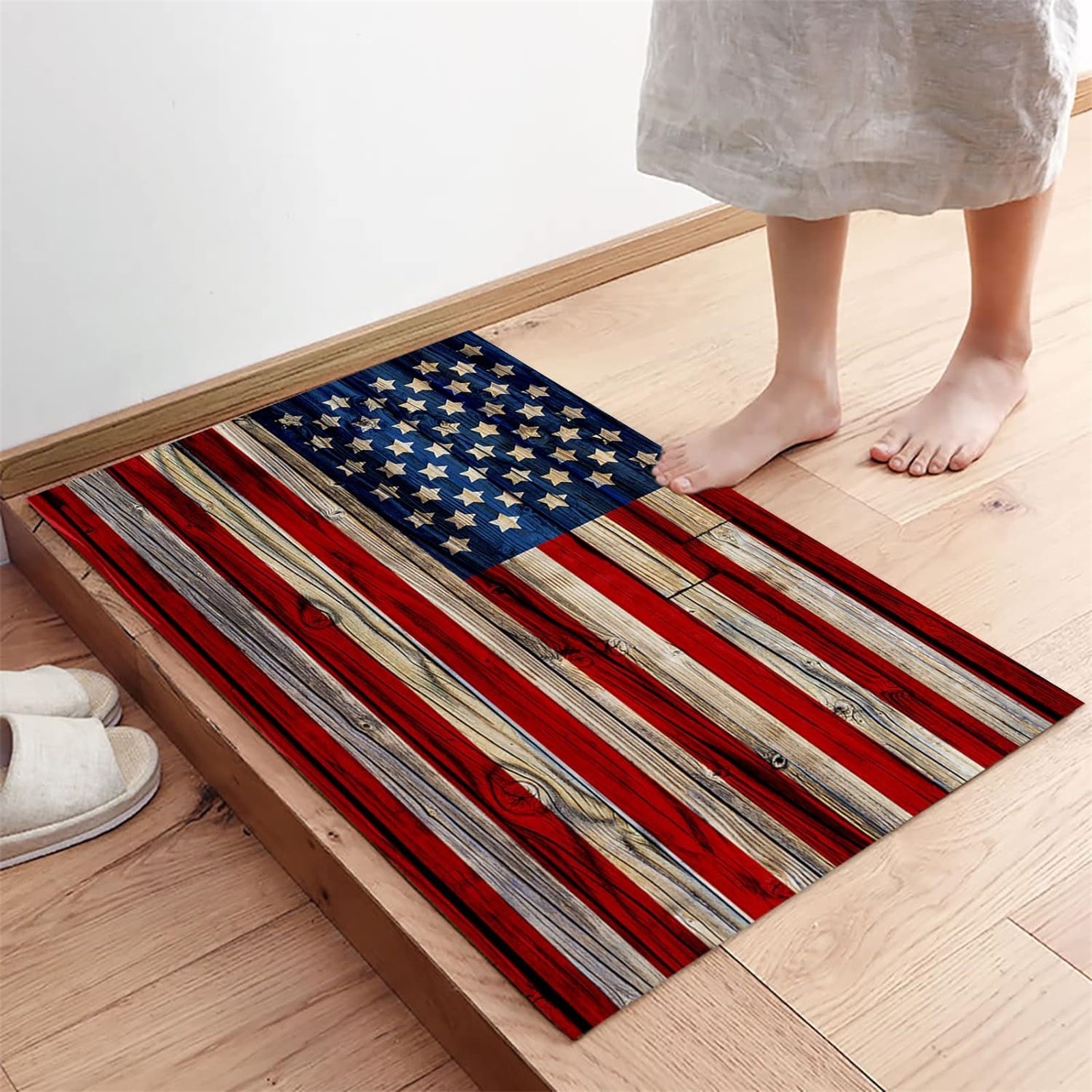 Dpityserensio 4th of July Outdoor Doormat Patriotic Doormats for ...