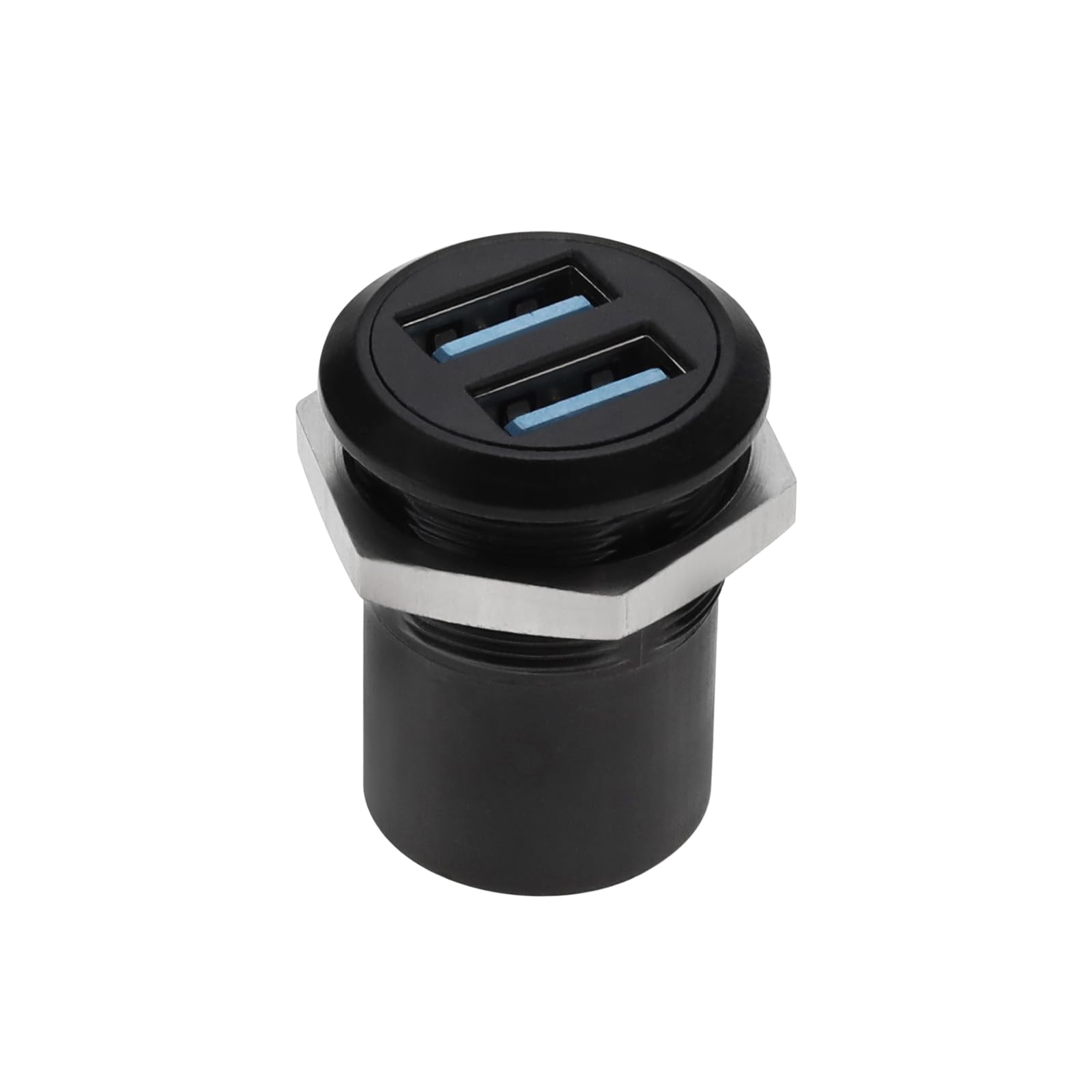 YINETTECH 1pc Dual Ports KEF16 USB 3.0 Panel Mounting Adapter 5V/2A USB 3.0 Dual Ports Female to ...