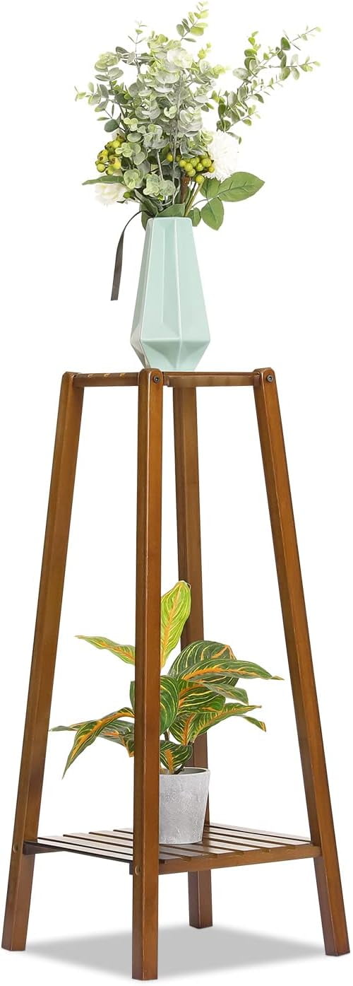 YING 2-Tier Tall Plant Stand Pot Vase Holder Flower Seasoning Display Shelf Rack Small Space ...