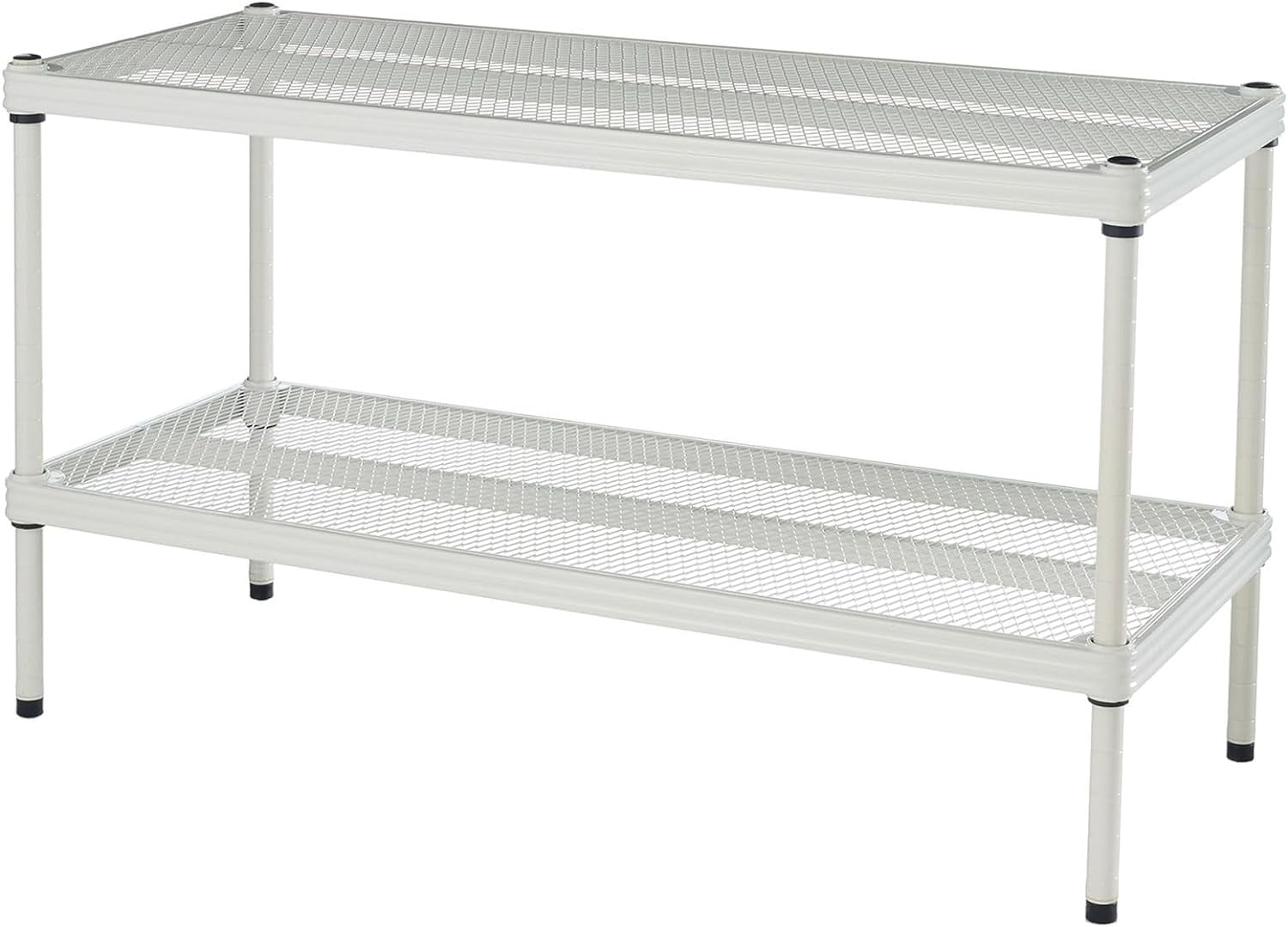 YING Heavy-Duty 2-Tier Steel Shelving Rack in Black, 440lb Capacity Per ...