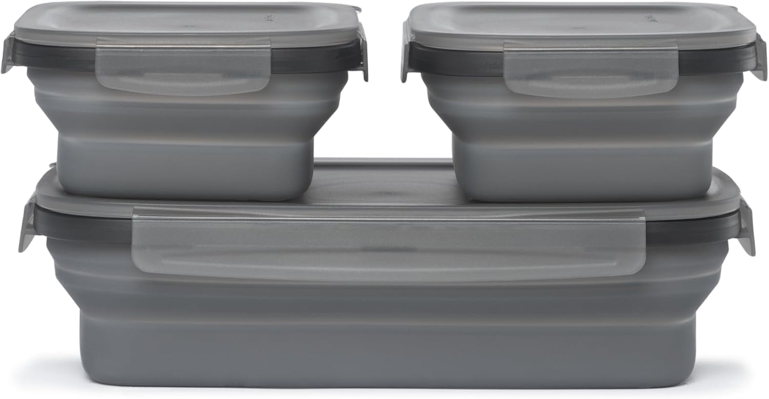 YING Secondz Collapsible Food Storage Containers (set of 3) - Meal Prep ...