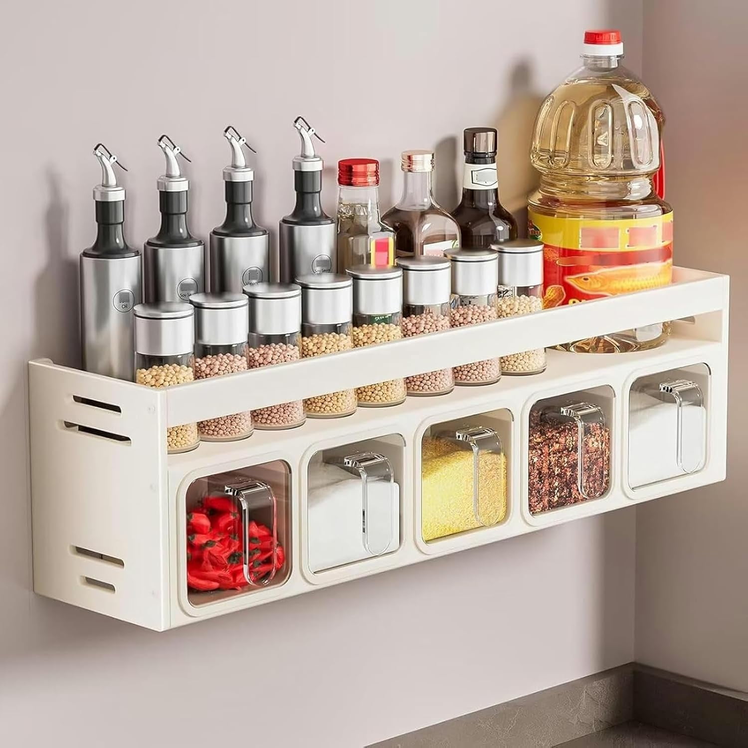 YING Spice Rack Organizer Wall Mounted,Kitchen Spice Rack for ...