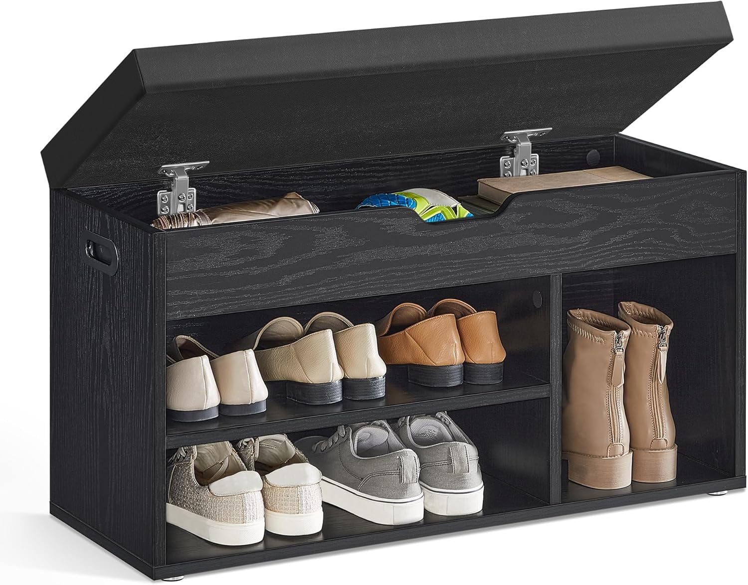 YING Storage Bench with Cushion, Shoe Bench with Padded SeatHidden ...