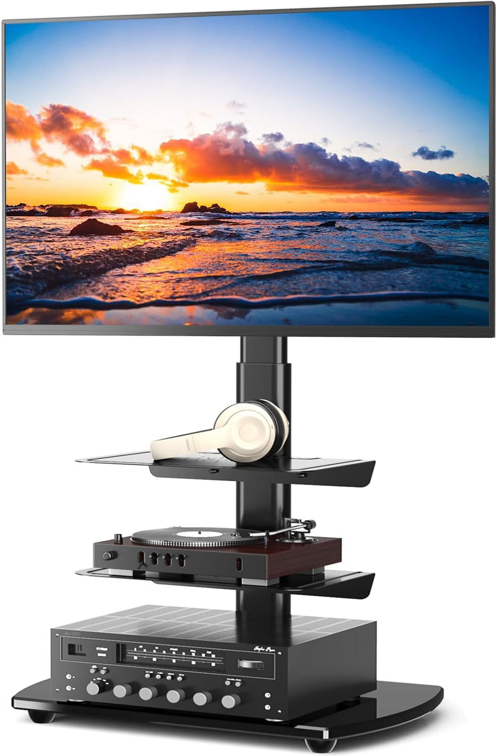 YING TV Stand with Mount, Height Adjustable TV Floor Stand with Swivel ...