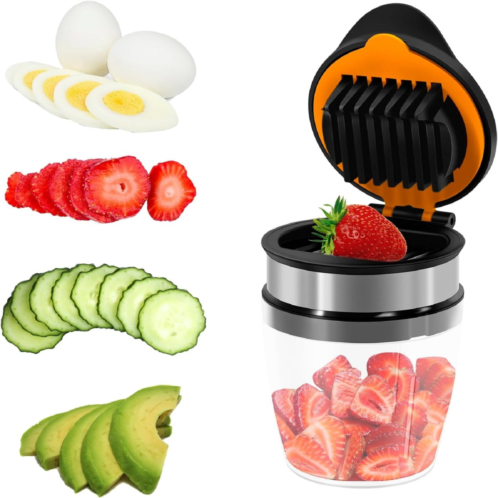 YINGSINK Crinkle Cutter Fruit Slicer Cup Strawberry Slicer 2024 New ...