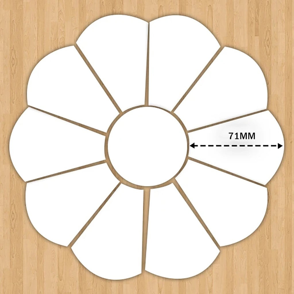 YINGSINK Fondant Molds Grandmother's Flower Garden Template Piecing ...