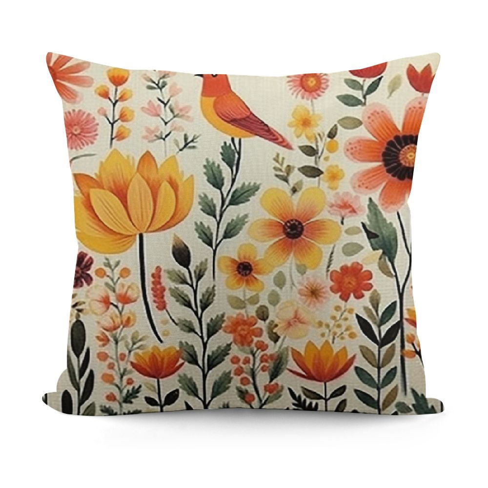 YINGXI Fall Flowers Throw Pillow Cover, Seasonal Autumn Harvest ...