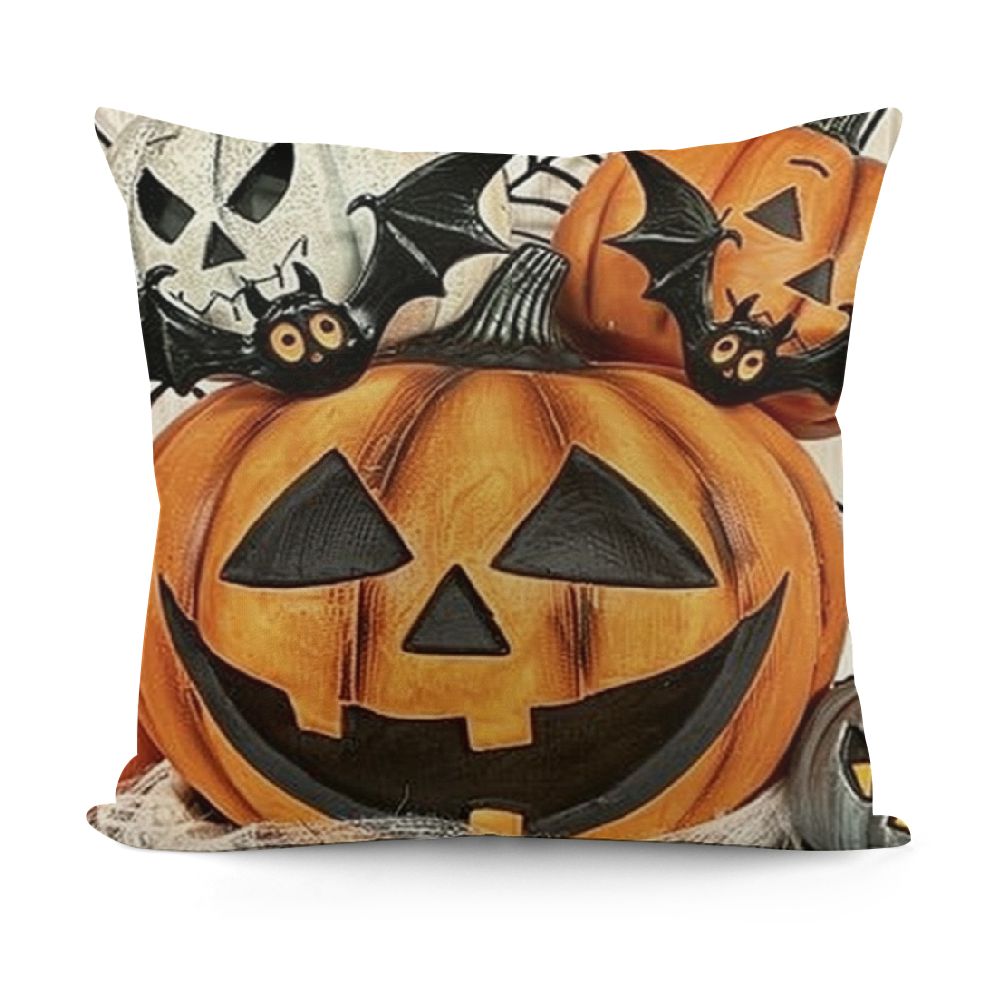 YINGXI Halloween Pumpkin Jack-O'-Lanterns Throw Pillow Cover,Holiday ...