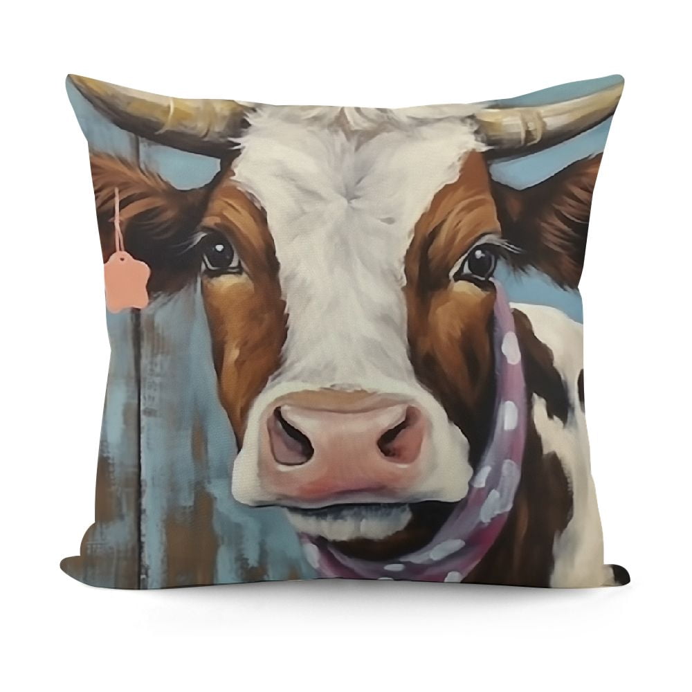 YINGXI Hello Sweet Cheeks Highland Cow Pillow Cover Decor Vintage ...