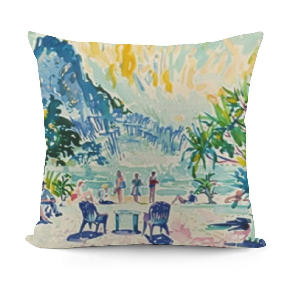 YINGXI Henri Edmond Cross Painting Pointillism Decorative Cushion ...