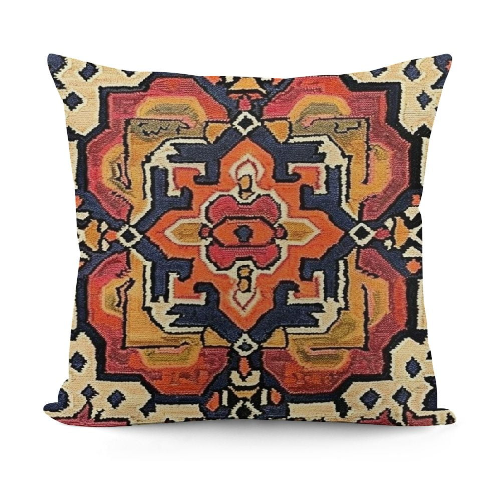 YINGXI Red Navy Tribal Aztec Pillow Cover Pillowcase Hand Embroidered ...