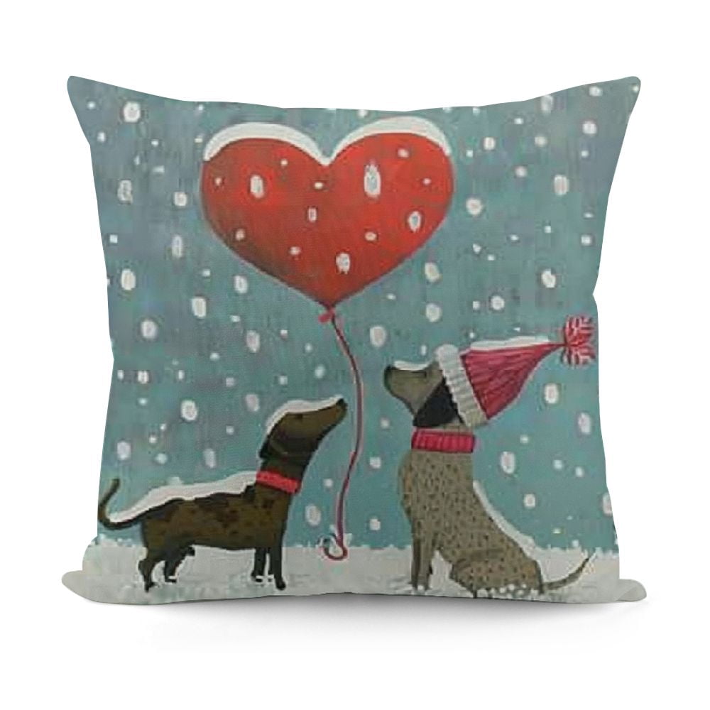 YINGXI Valentines Day Pillow Covers Valentines Day Weenie Dog Gifts for ...
