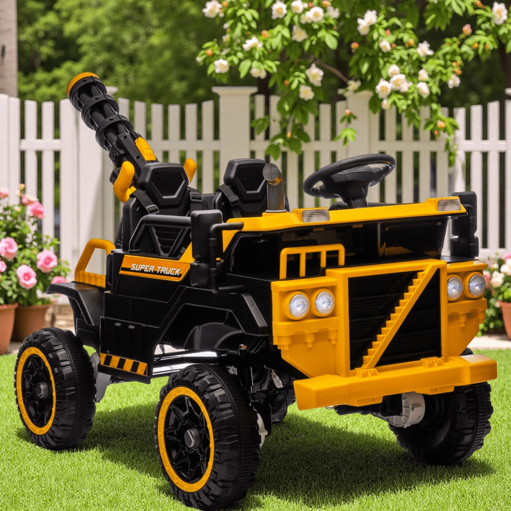 YINGYING 12V Kids Ride on Car, 4-Motor Drive Kids Electric Car with ...