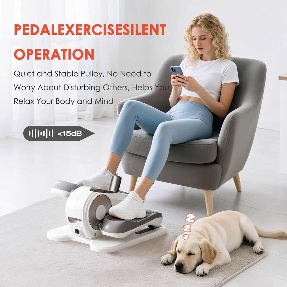 YINGYING Under Desk Elliptical Machine, Ellipse Leg Exerciser, Portable ...