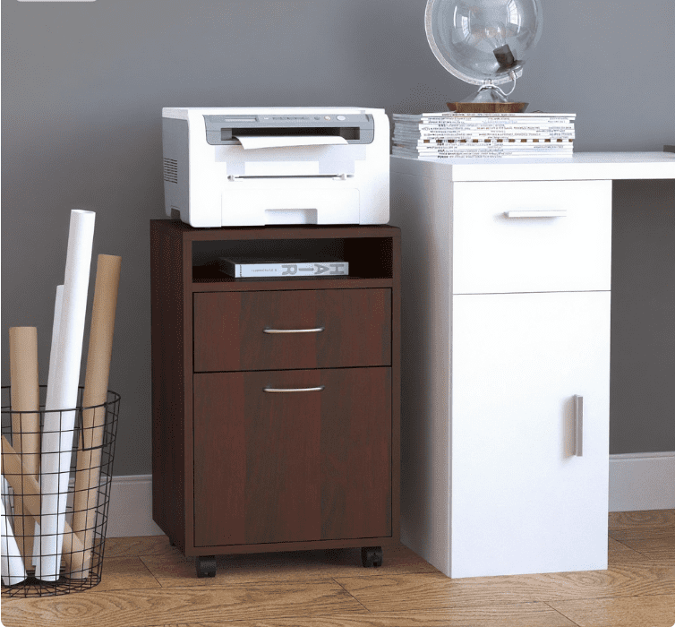 YINGYING Wood Mobile File Cabinet with Drawer, Large Filing Cabinet for ...