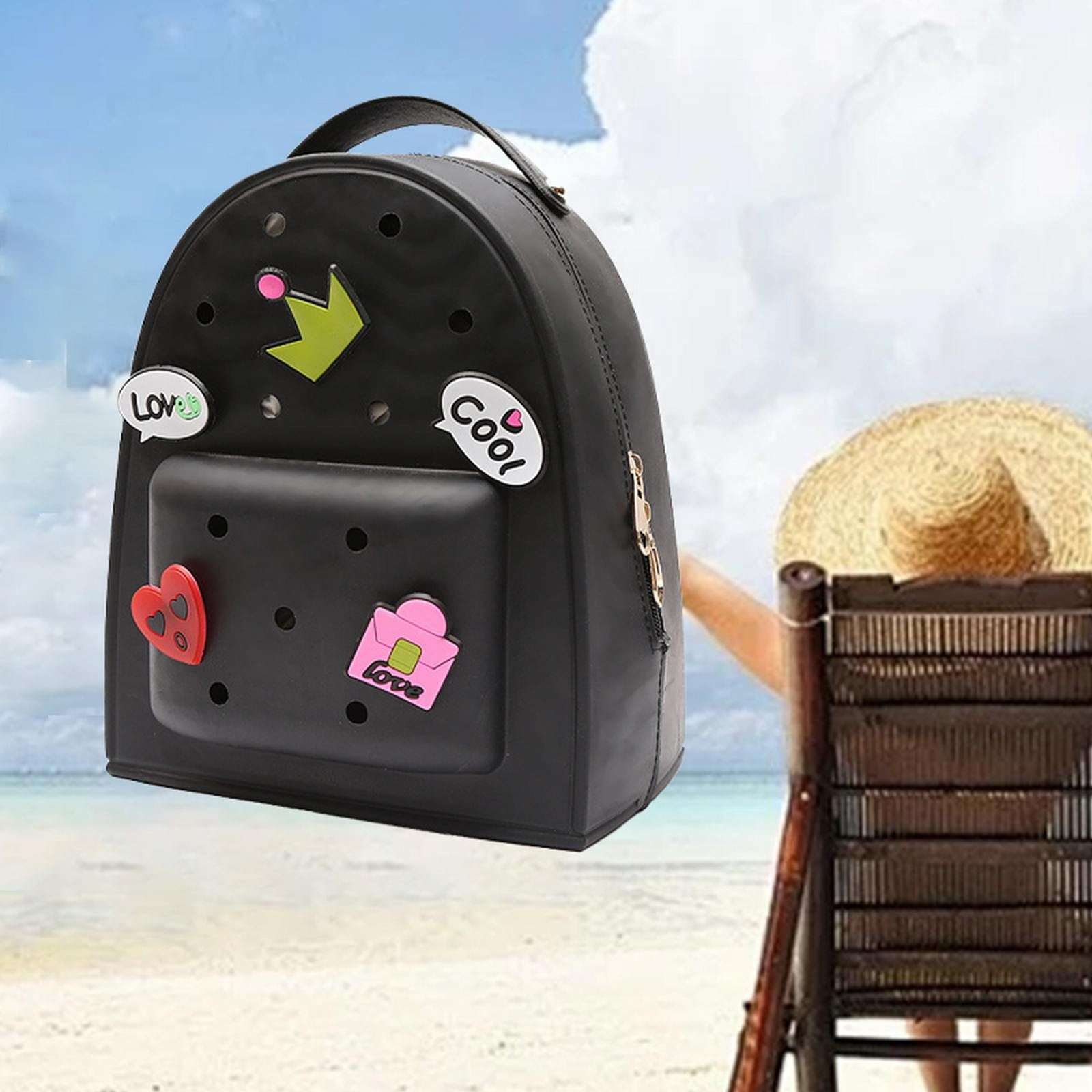 YINGYUN Backpack Clog Silicone Jelly Backpack With Charms Cute Mini ...