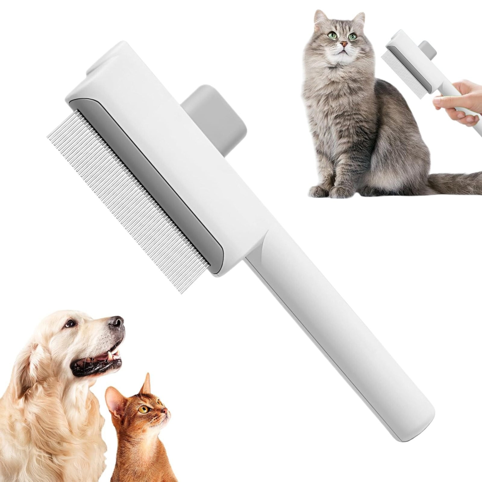 YINGYUN Cat Comb Dog Comb Pet Hair Removal Tool Flea Comb for Cats and ...