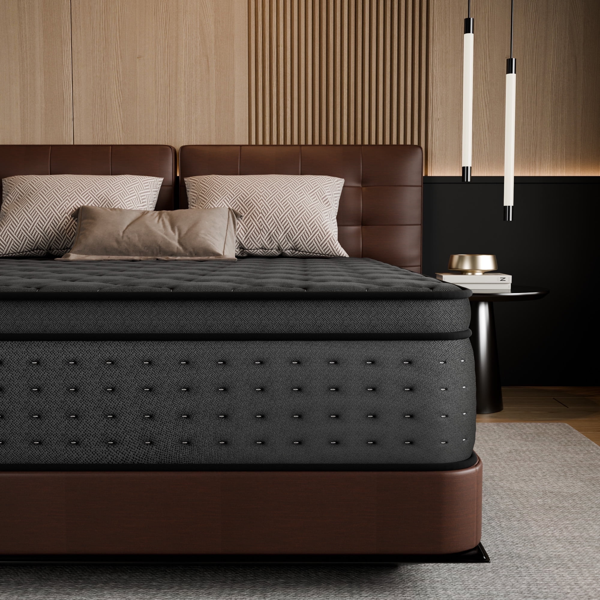 YINIX 12 inch Medium Firm Hybrid Mattress with Gel Menory Foam in a Box ...