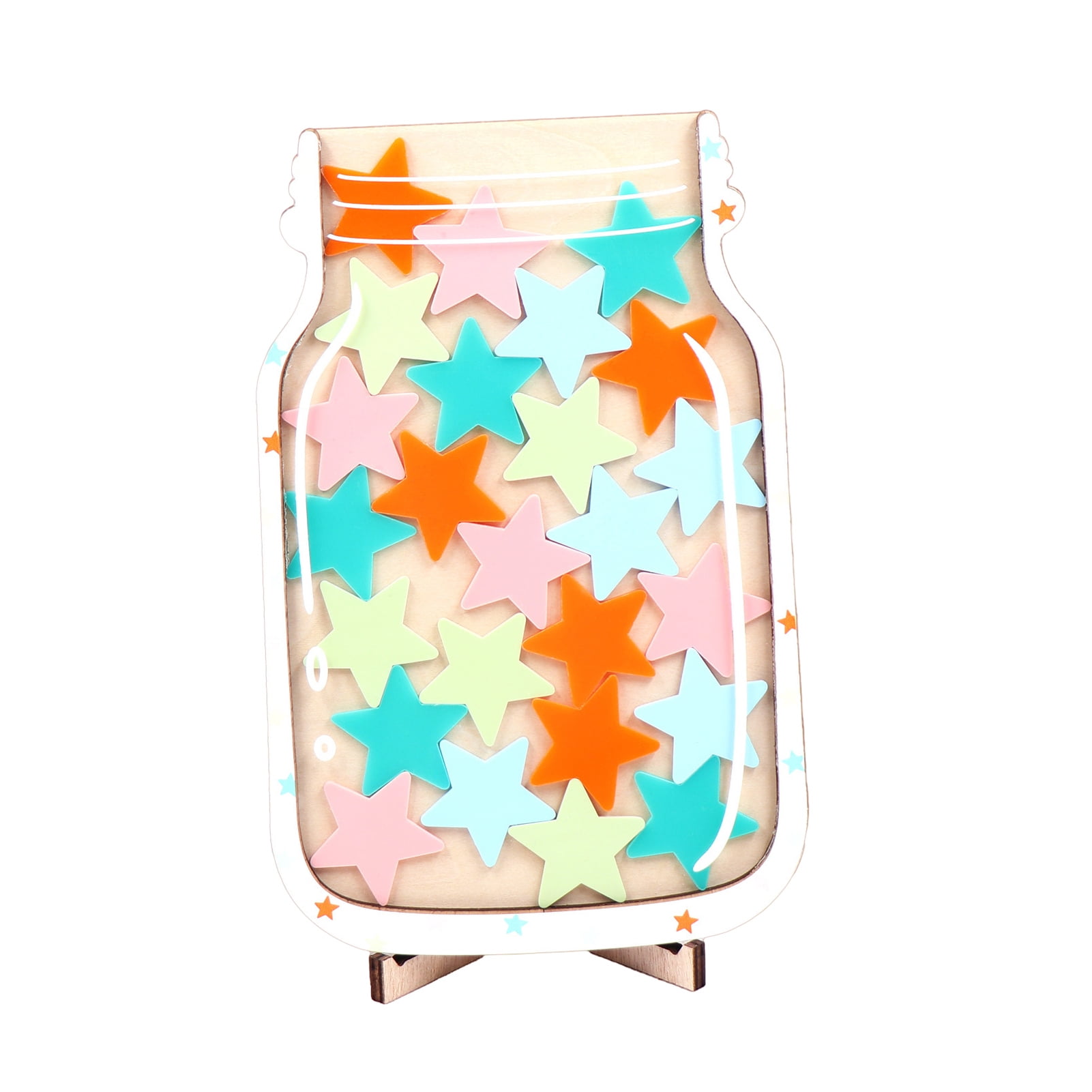 YINKUU Personalized Pastel Stars Magnetic Reward Jar for Students ...