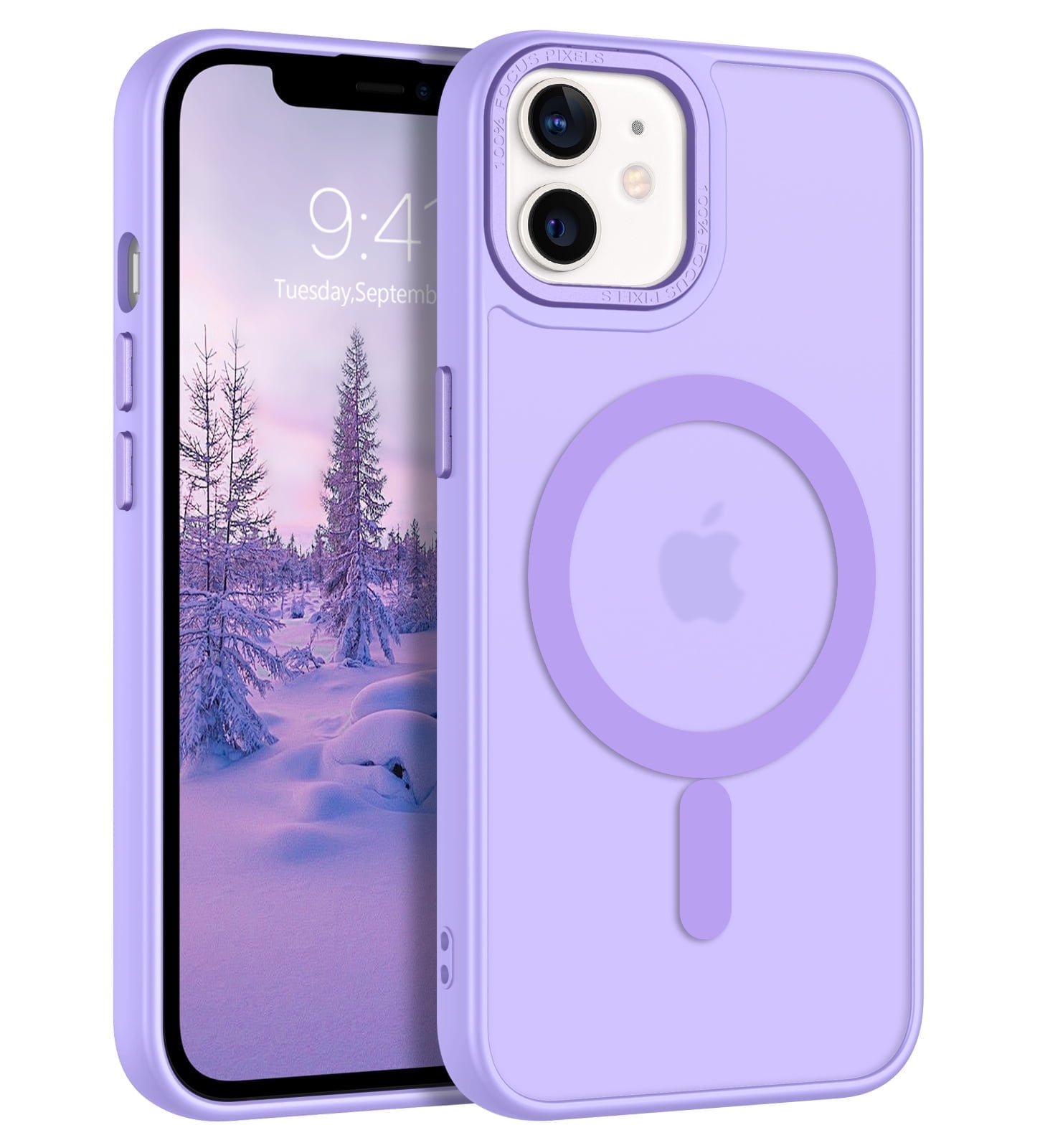 YINLAI iPhone 12/12 Pro Case Compatible with Mag-safe,Translucent Matte ...