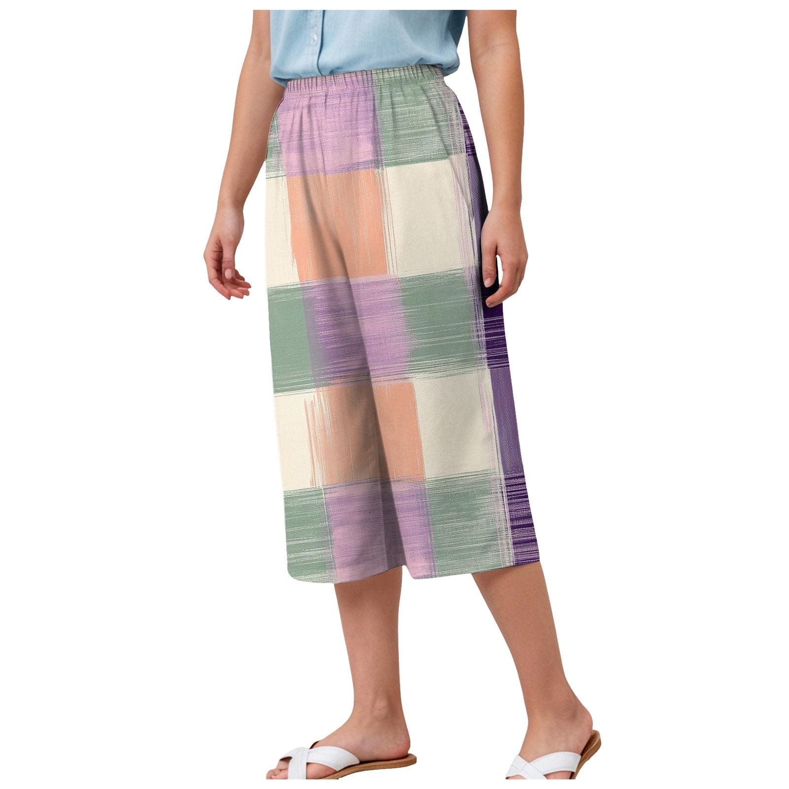YINLIUJIAIP Women'S Causal Pants Clothes Capris Elasticized Waist ...