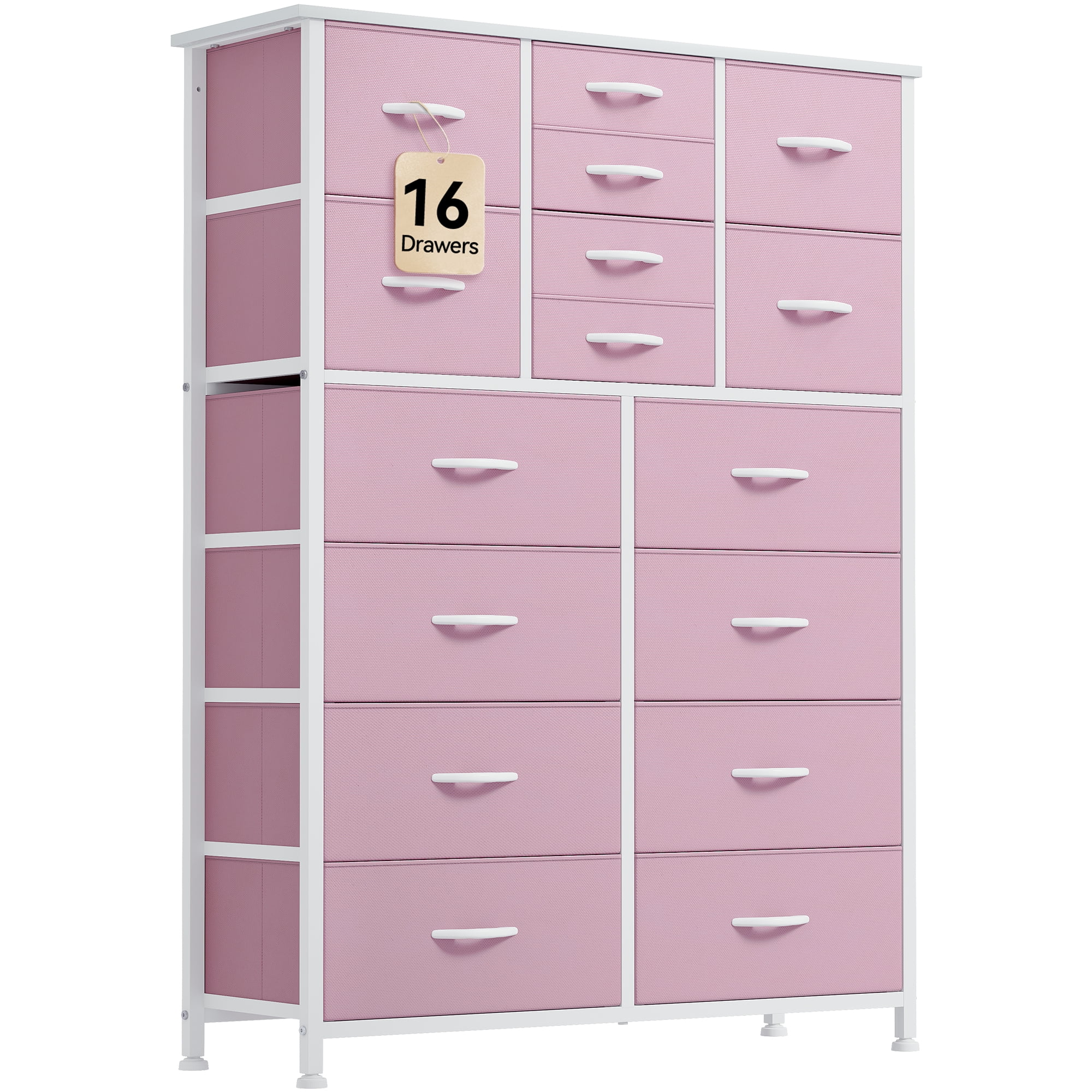 YINTATECH 16 Drawers Dresser, Tall Dresser for Bedroom, Closet, Hallway ...