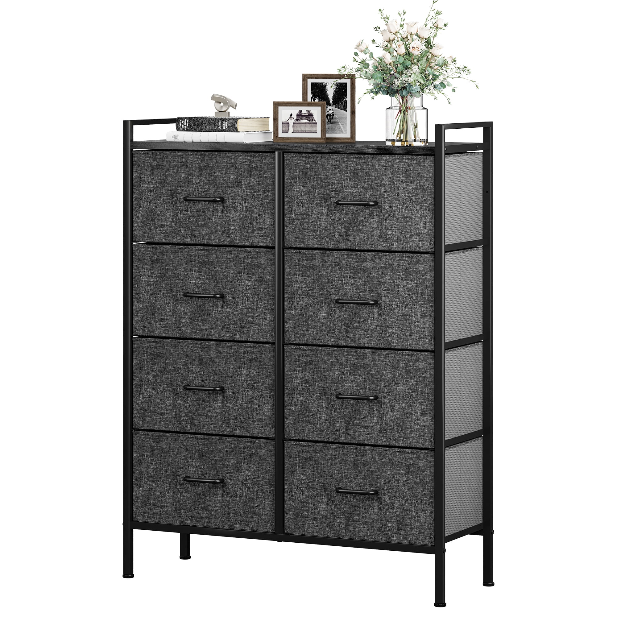 YINTATECH 8 Drawer Storage Dresser Furniture Fabric Storage Tower ...