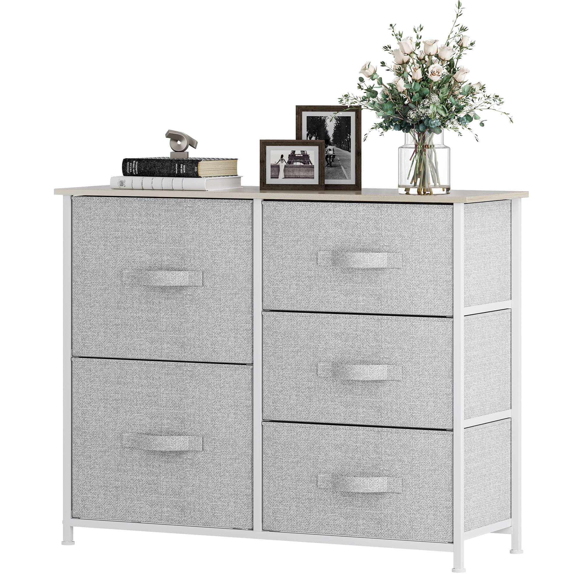 YINTATECH 5-Drawer Dresser - Fabric Storage & Organizer for Bedroom ...
