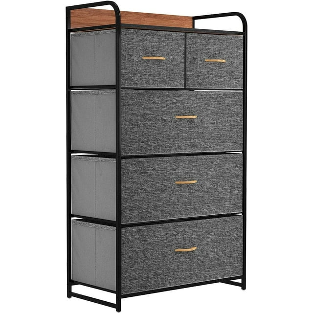 YINTATECH 5-Drawer Fabric Dresser - Large Capacity Storage, Sturdy ...