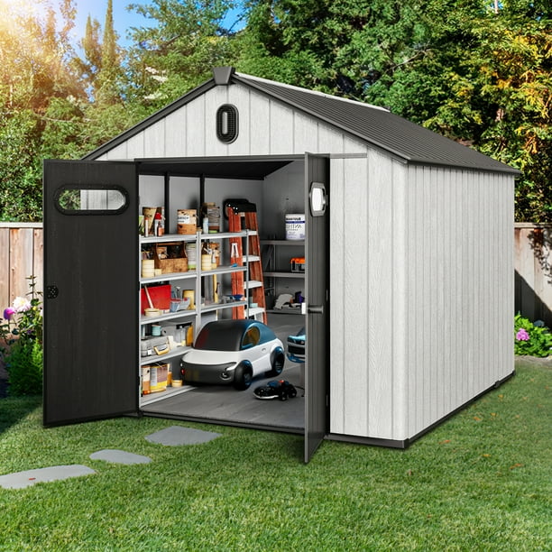 YINTATECH Large 8x10ft Outdoor Storage Shed resin storage shed with ...