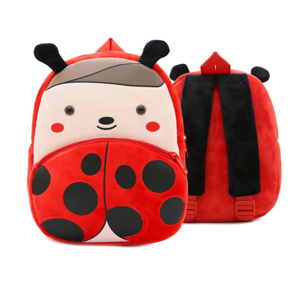 YINYUE 3D Cute Cartoon Little Plush Baby Backpack Baby Toy Bag(Ladybug ...
