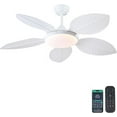 YIOSI 48" Tropical Ceiling Fan with LED Lights, Remote/APP Control, 6 ...