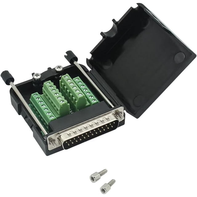 YIOVVOM DB25 Breakout Board Solder-Free Male Adapter 25-pin Port ...