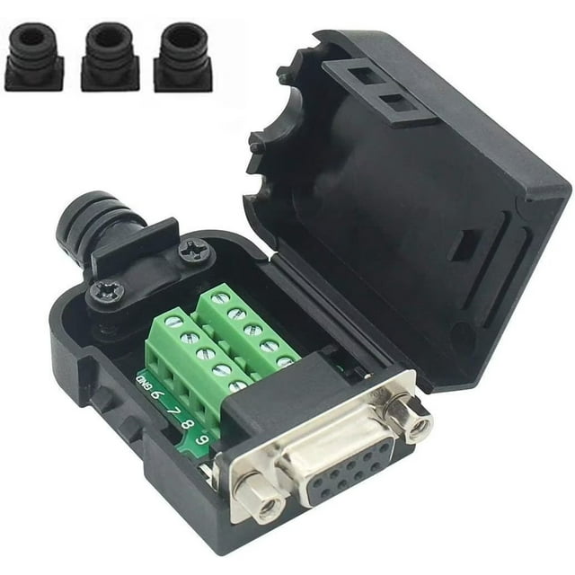 YIOVVOM DB9 Breakout Connector to Wiring Terminal RS232 D-SUB Female Serial Adapters Port ...