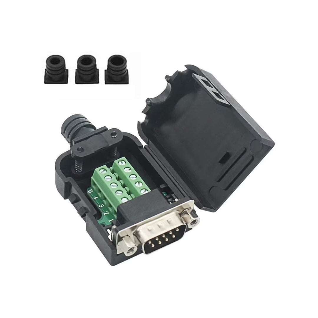 YIOVVOM DB9 Breakout Connector to Wiring Terminal RS232 D-SUB Male Serial Adapters Port Breakout ...