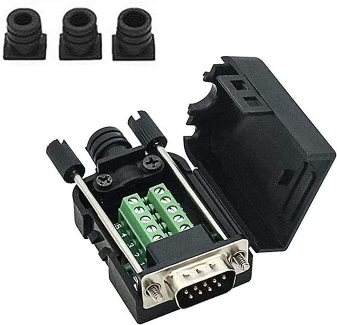 YIOVVOM DB9 Breakout Connector to Wiring Terminal RS232 D-SUB Male ...