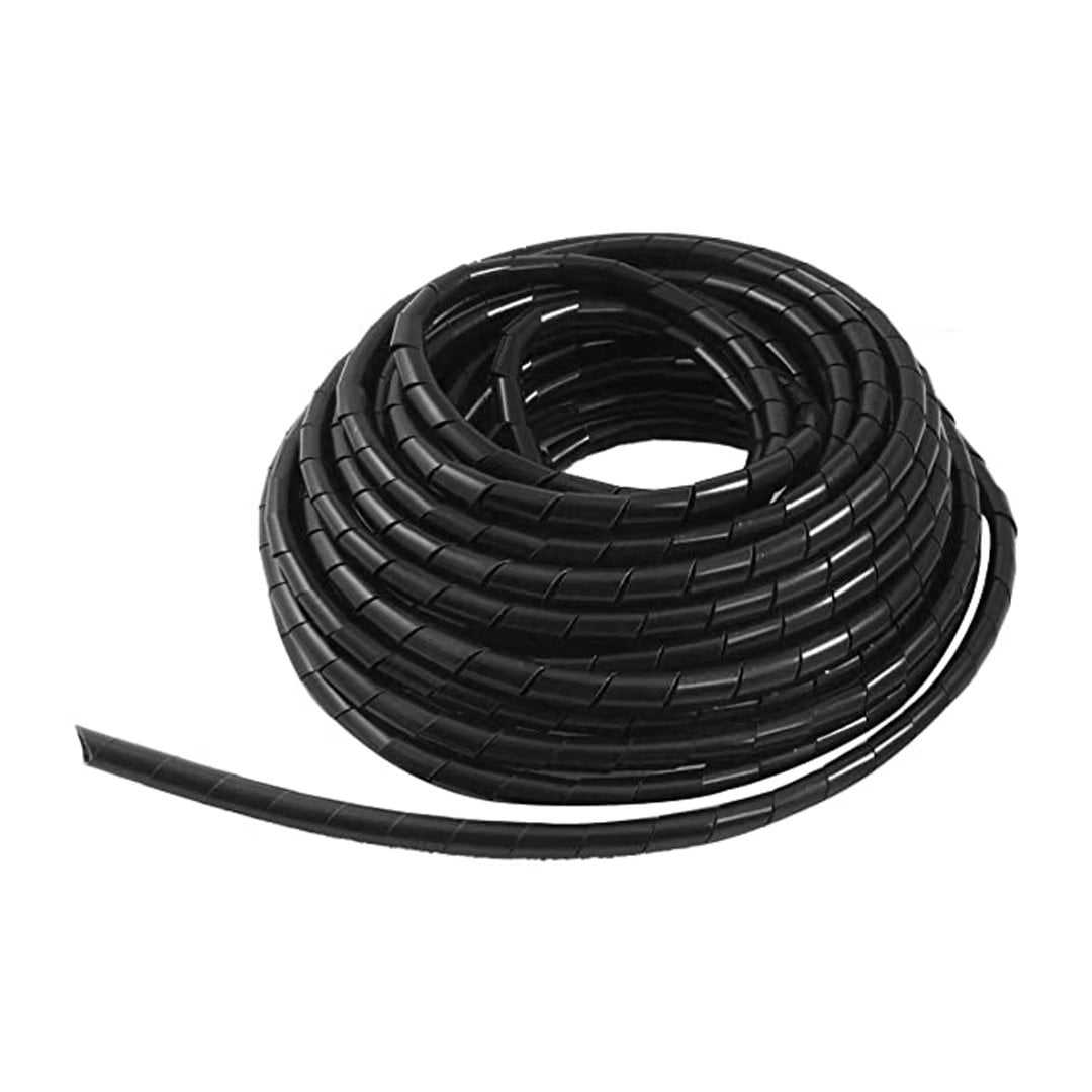 YIOVVOM Ft PE Black Polyethylene Spiral Wire Wrap Tube PC Manage Cable ...