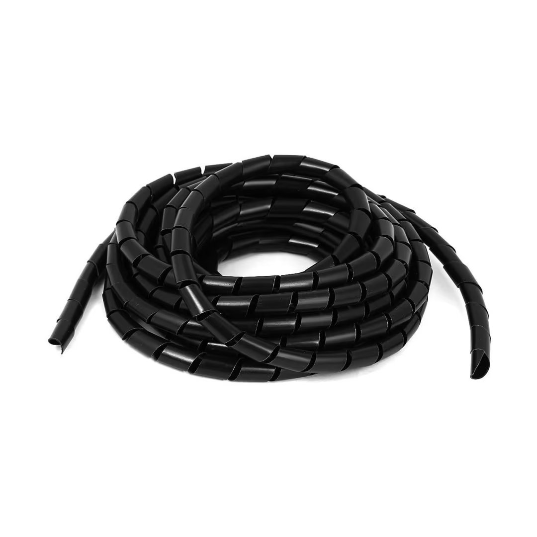 YIOVVOM Ft PE Black Polyethylene Spiral Wire Wrap Tube PC Manage Cable ...