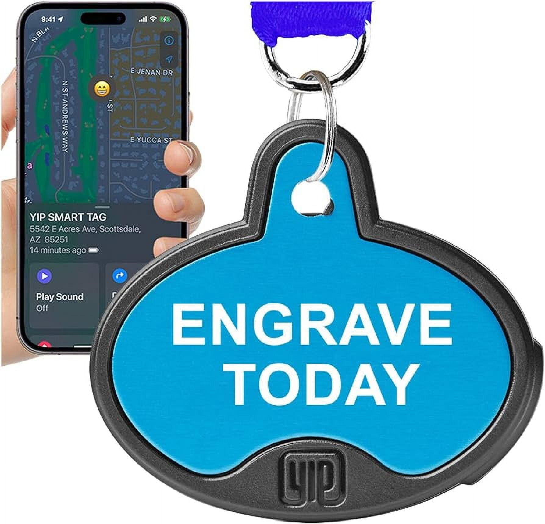 YIP Apple Find my Tracking Smart Tag -Oval Blue - Walmart.com