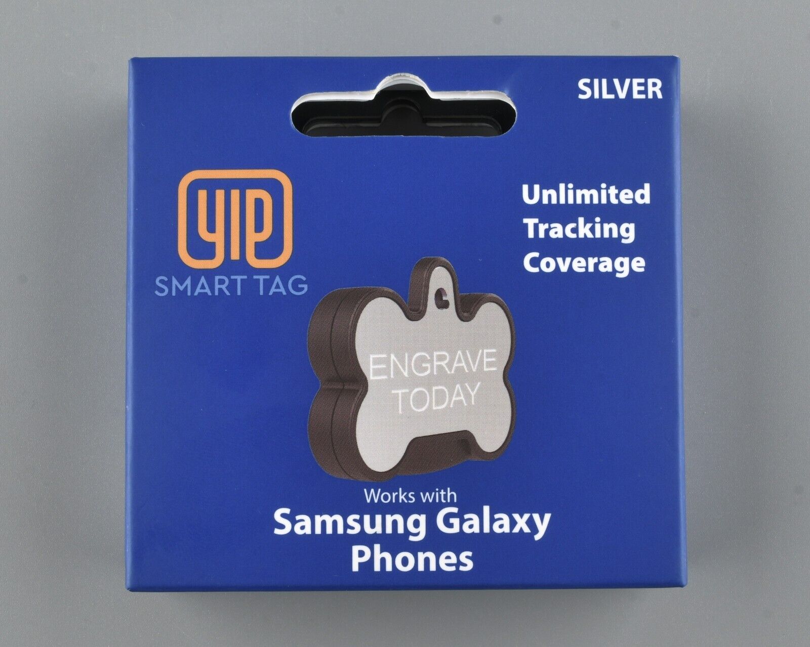 YIP Smart Tag Pet ID Tag and Tracker For Samsung Galaxy- Silver ...