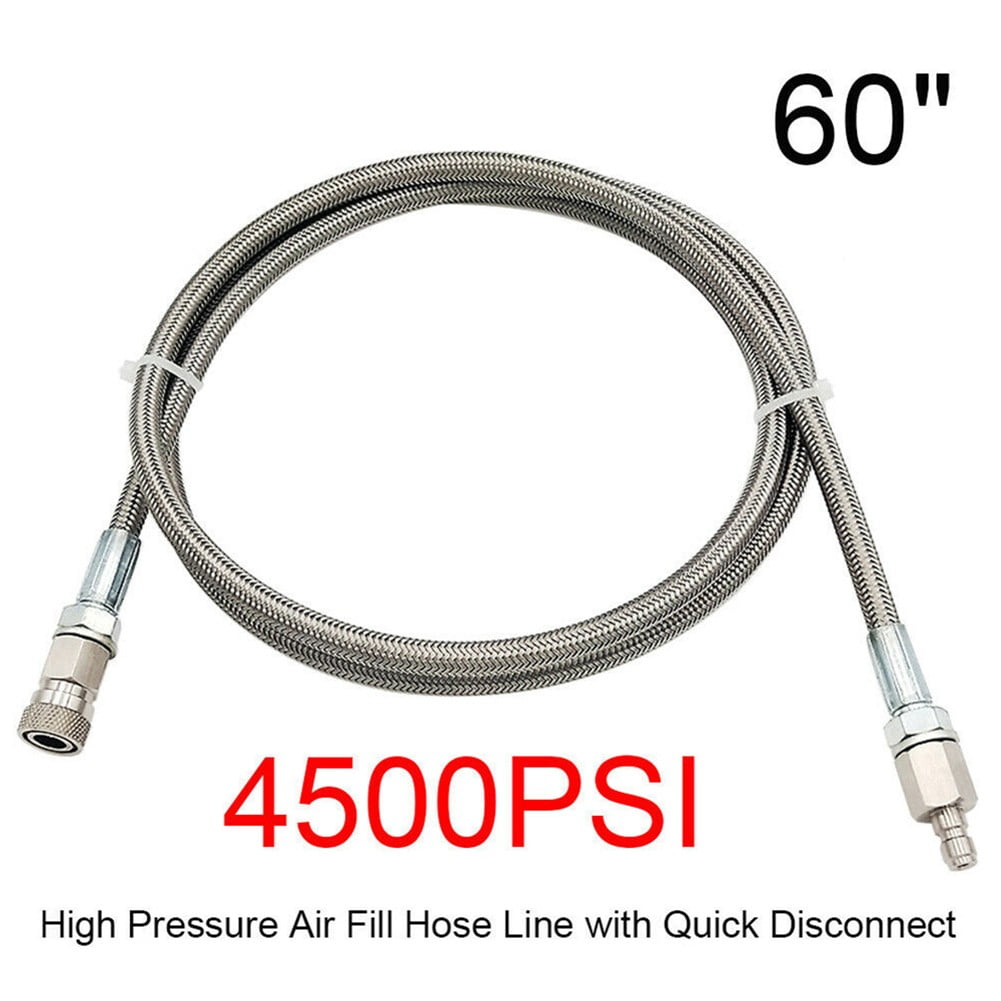 YIQH 4500 PSI Paintball Fill Whip Hose Extension PCP Stainless Steel ...