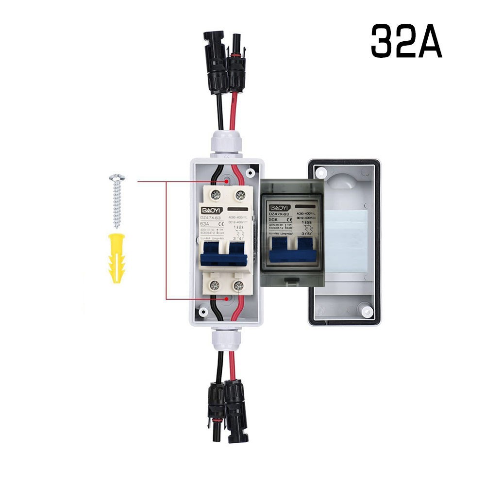 YIQH PV Isolator Switch DC/AC 30A IP65 Disconnect Circuit Breaker for Solar Panels - Walmart.com