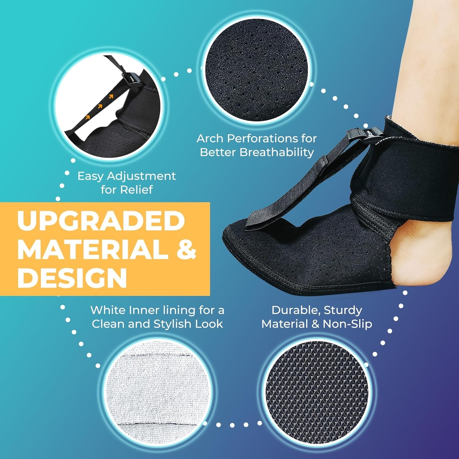 YIRENWL Comfortable and adjustable Plantar Fasciitis night sock for ...