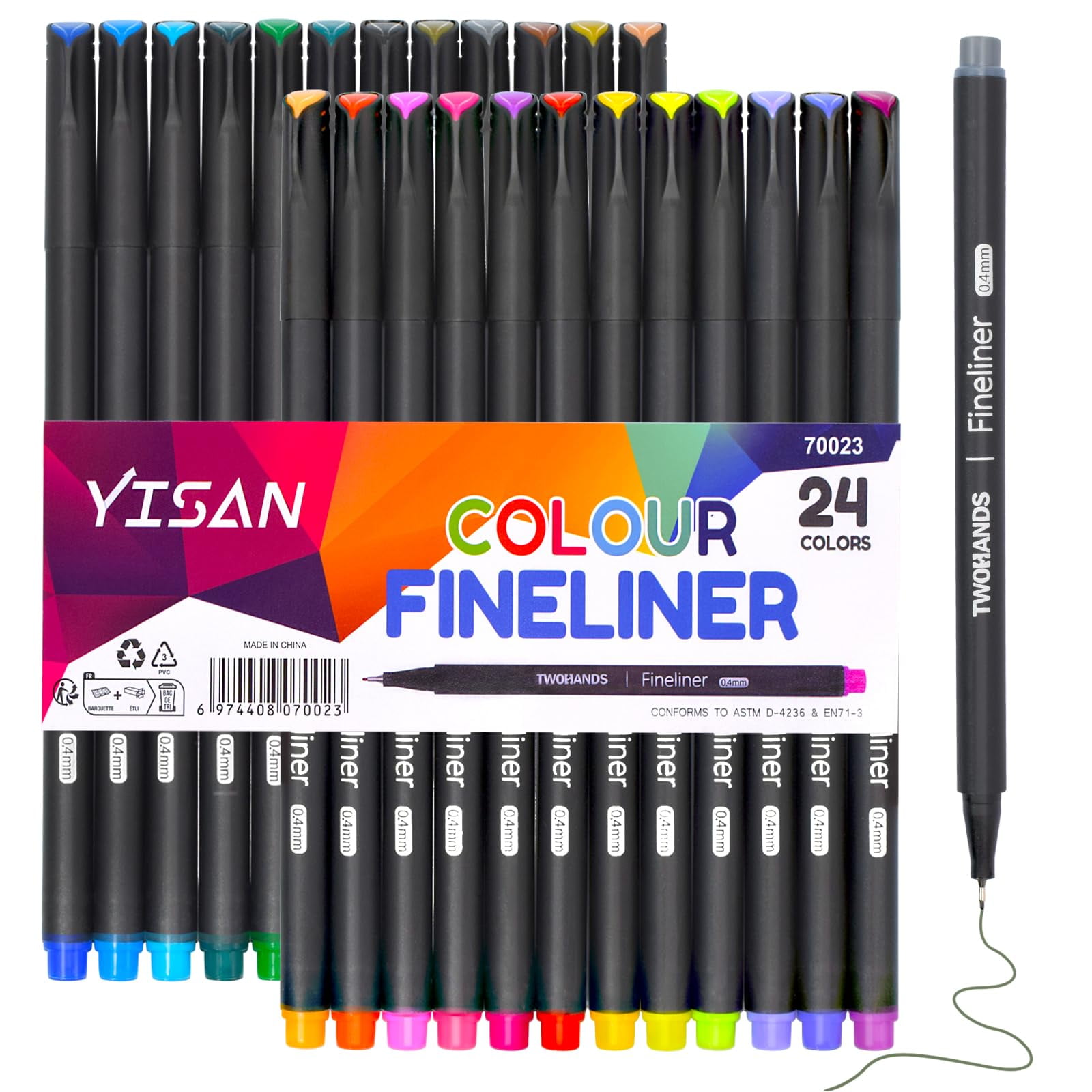 YISAN Colored Pens Journal Pens,Colorful Pens Fine Tip,Fineliners,Fine ...
