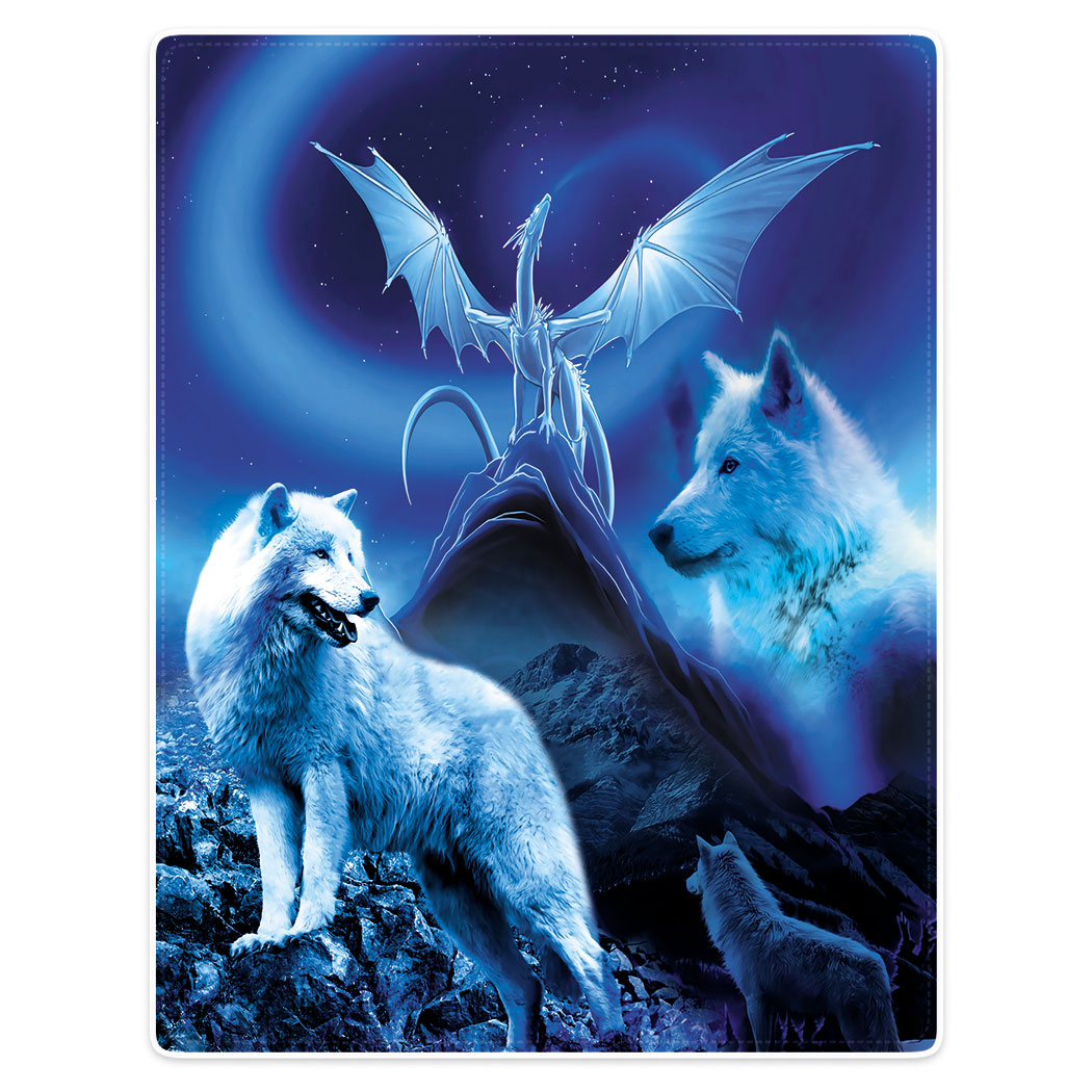 YISUEMI Wolves Fleece Adult Beds Print, 60x80 inches Soft Plush Throw ...