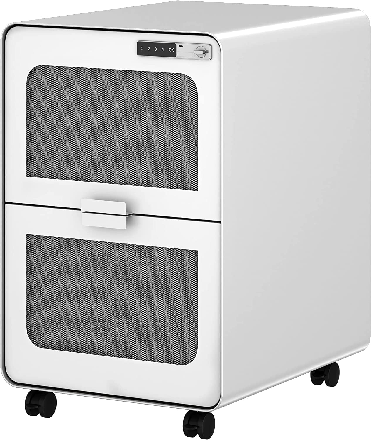 YITAHOME 2-Drawer Rolling File Cabinet, Metal Mobile File Cabinet with ...