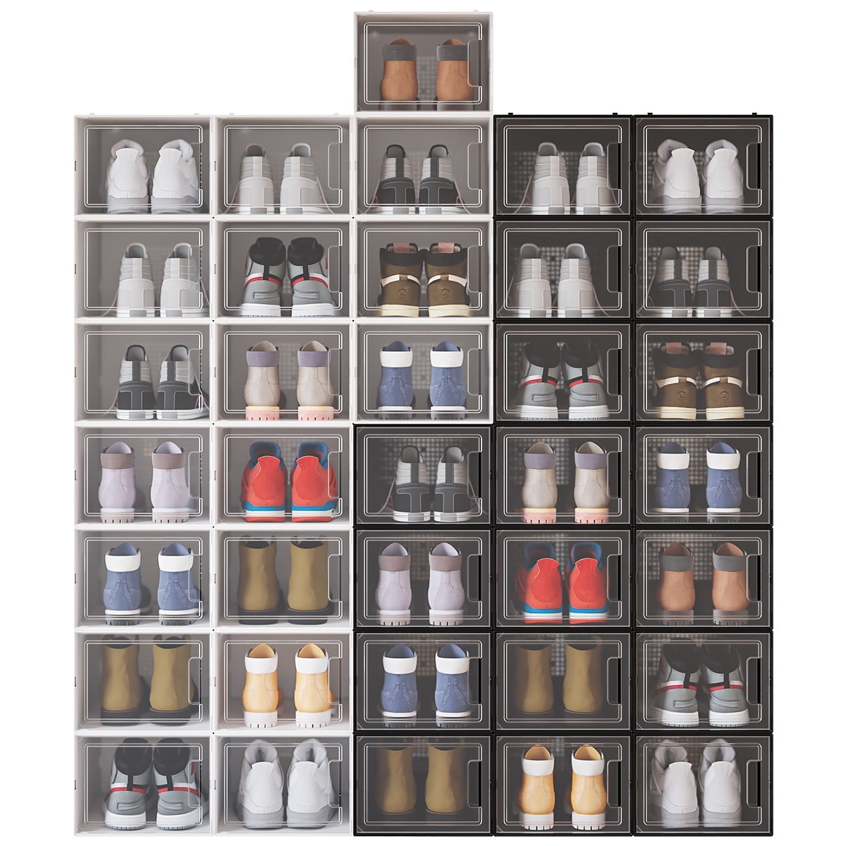 YITAHOME 36 PCS Large Shoe Organizer, Stackable Plastic Sneaker Storage ...