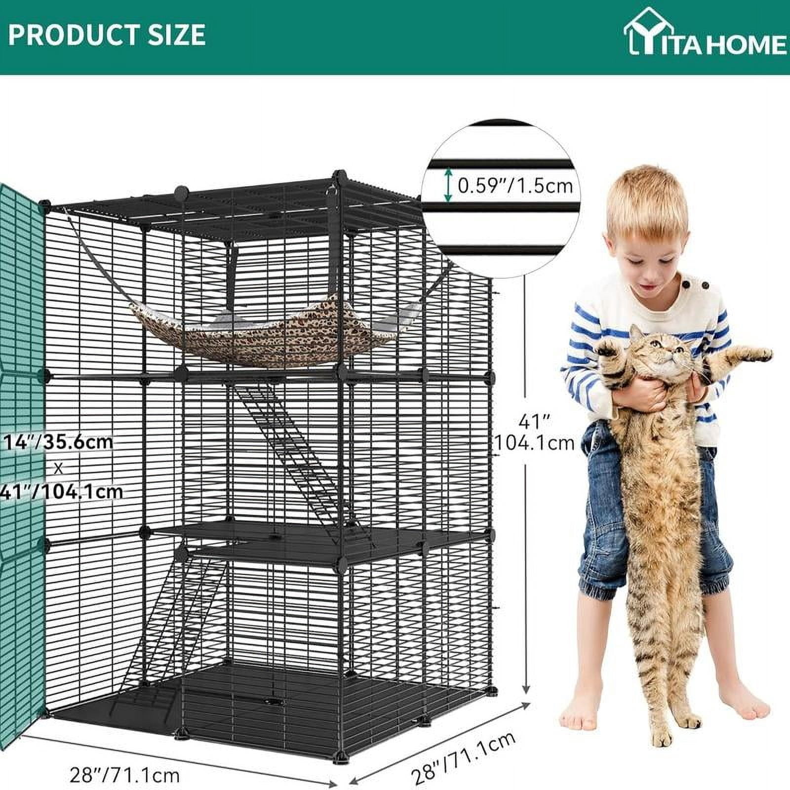 YITAHOME Cat Cage Indoor Catio DIY Cat Enclosures Metal Cat Playpen 2/3 ...