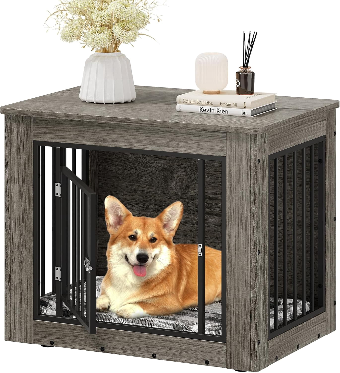 YITAHOME Dog Crate Furniture for Medium Dogs, Side End Table, Modern ...