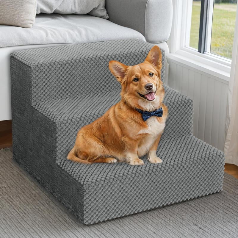 YITAHOME Dog Stairs for High Bed and Couch, Premium Foam Dog Steps for ...